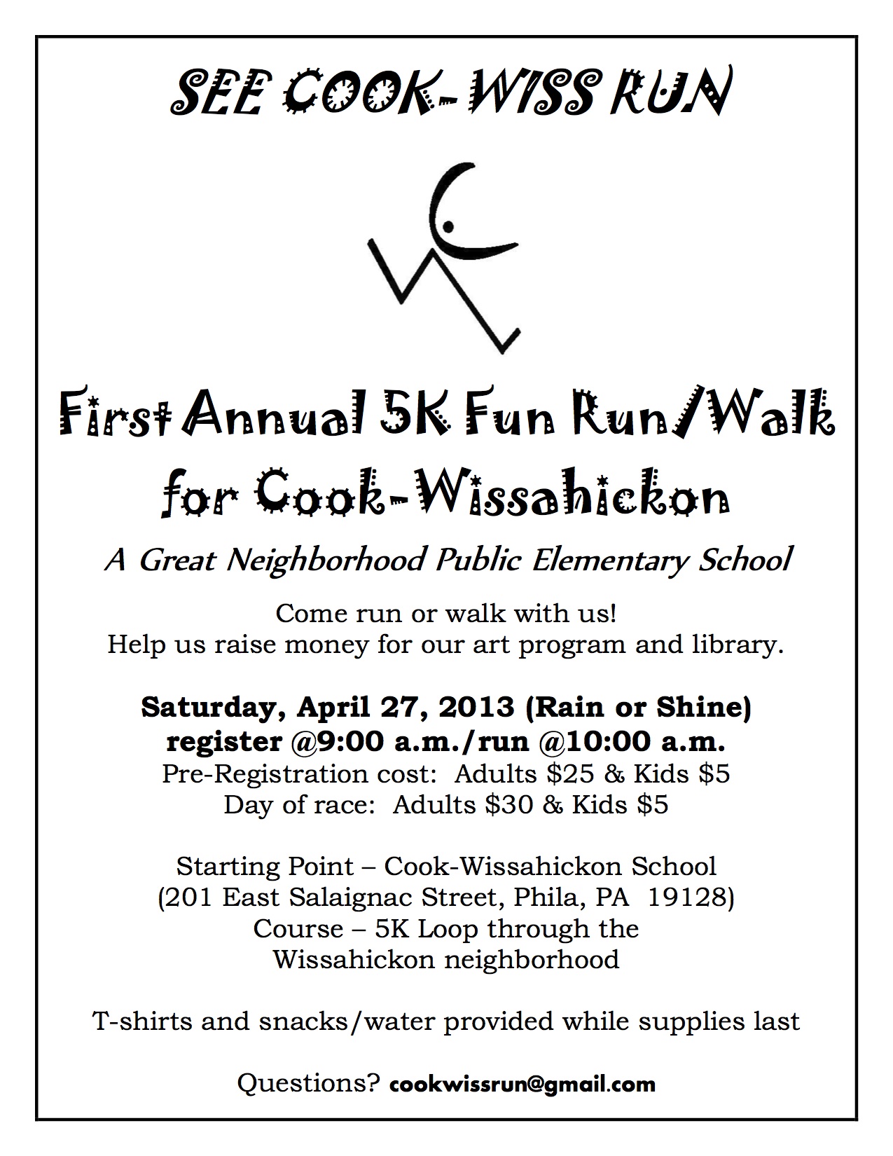 5K Flyer and Reg Form - Manayunk Roxborough Community Acupuncture